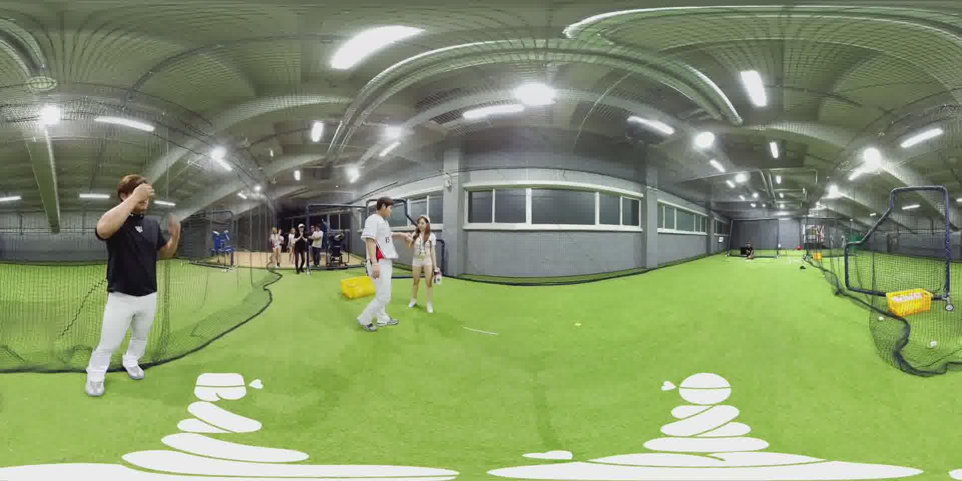 [영상]밤비노 은솔 시구 연습 현장-360 VR